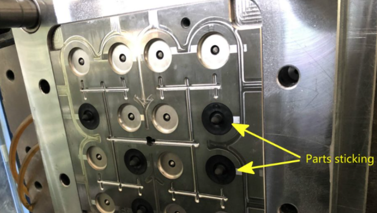 What causes parts sticking or sprue sticking during injection molding ...